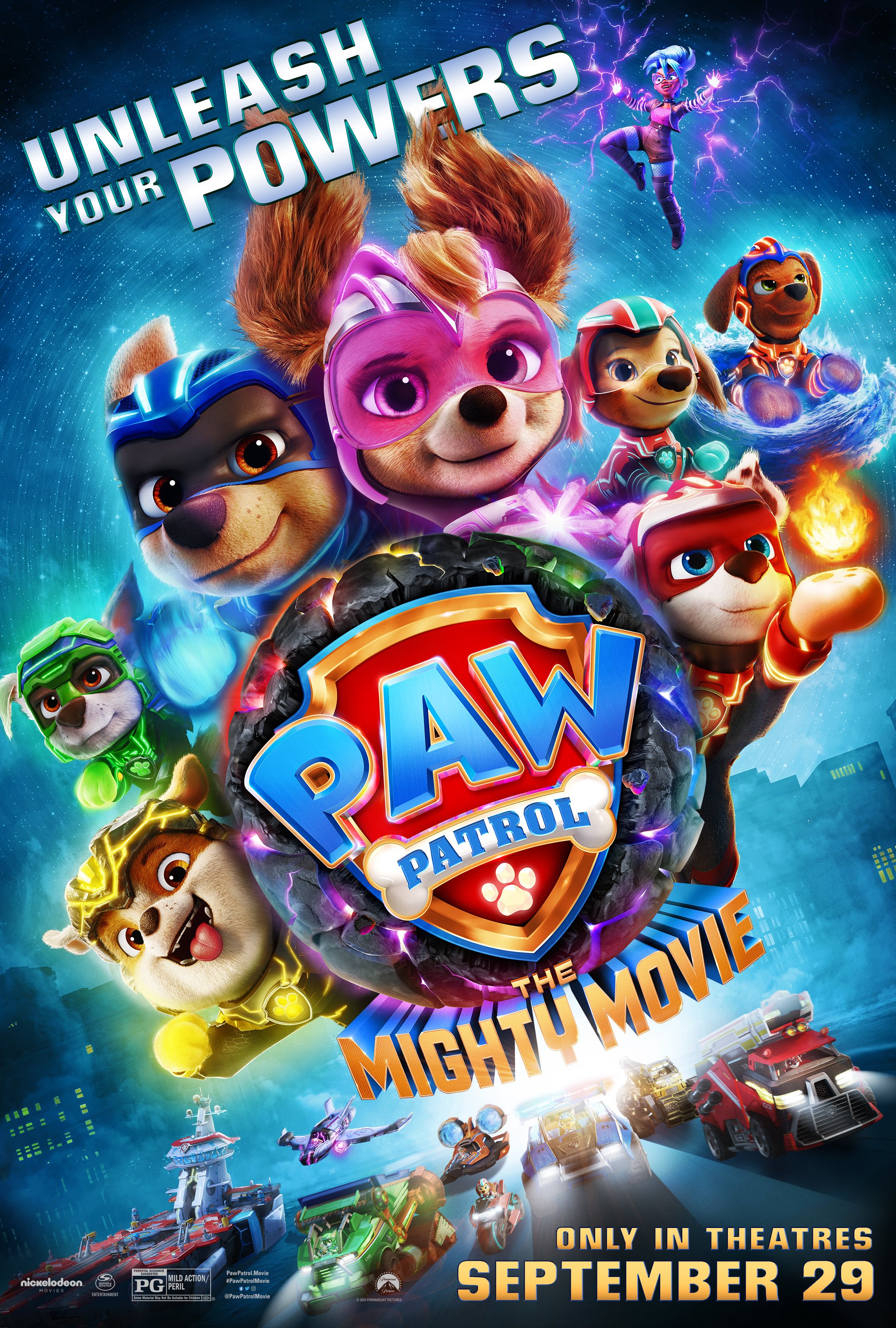PAW Patrol The Mighty Movie New Poster Cal Bob